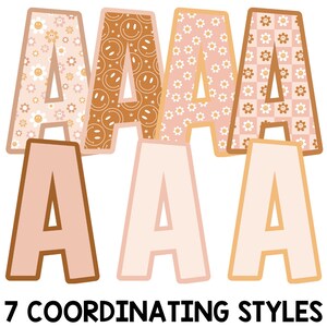 Groovy Retro Bulletin Board Letters, Letter Clipart, Printable Bulletin ...