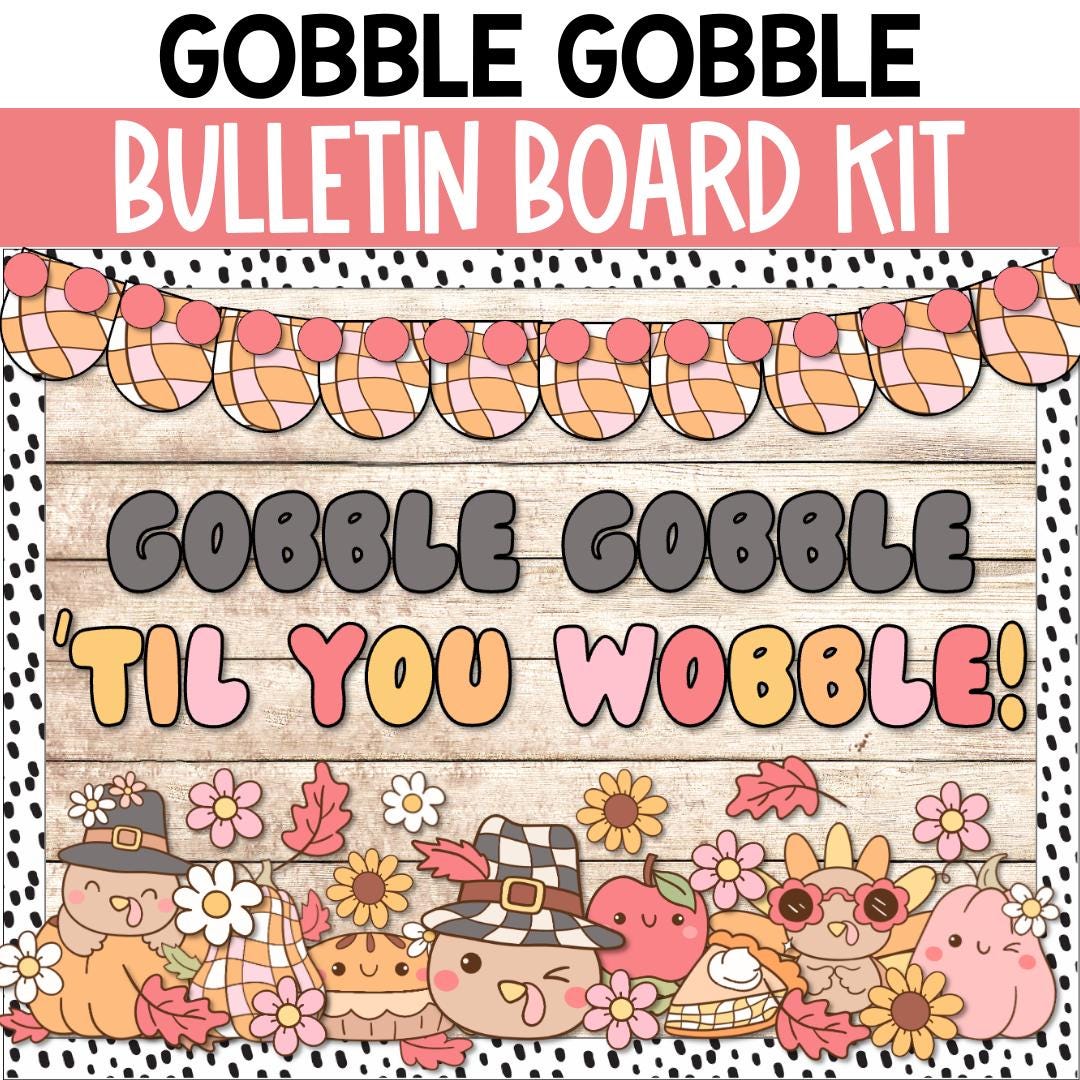 Thanksgiving Bulletin Board Decor, Turkey Bulletin Board, Fall ...