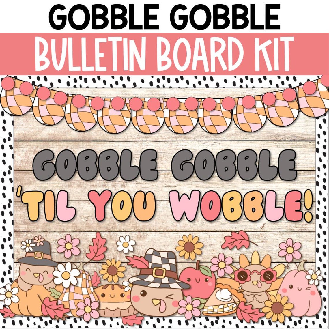 Thanksgiving Bulletin Board Decor, Turkey Bulletin Board, Fall ...