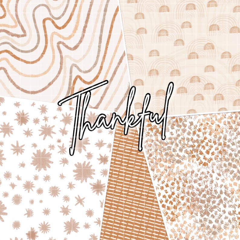 THANKFUL Papers Thanksgiving Clipart Friendsgiving Clipart | Etsy