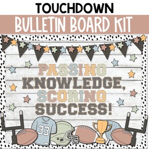 Football Fall Bulletin Board Decor, Sports Bulletin Board, Fall ...