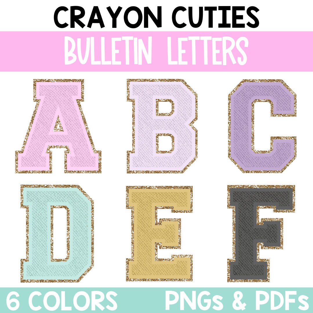 Varsity Bulletin Board Letters, Letter Clipart, Printable Bulletin ...