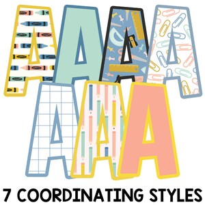 Back to School Bulletin Board Letters, Letter Clipart, Printable ...