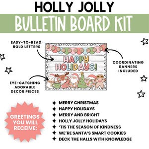 Retro Groovy Christmas Bulletin Board, Winter Classroom Decor, Vintage ...