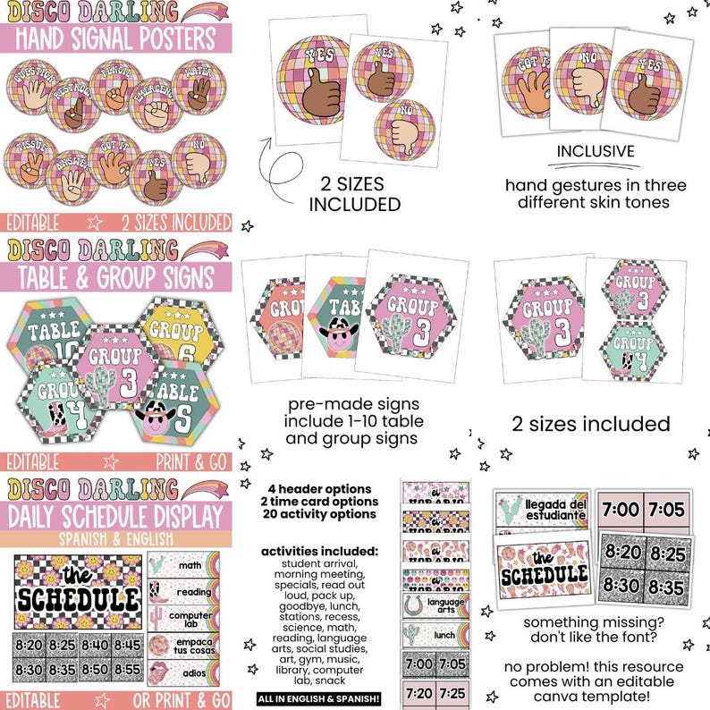 Retro Disco Cowgirl Classroom Decor MEGA Bundle, Pink Western Classroom ...