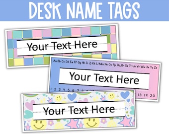 Groovy Classroom Desk Name Tags - Etsy