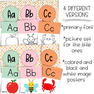 Retro Remix Alphabet Posters, Printable Classroom Decor, Instant ...