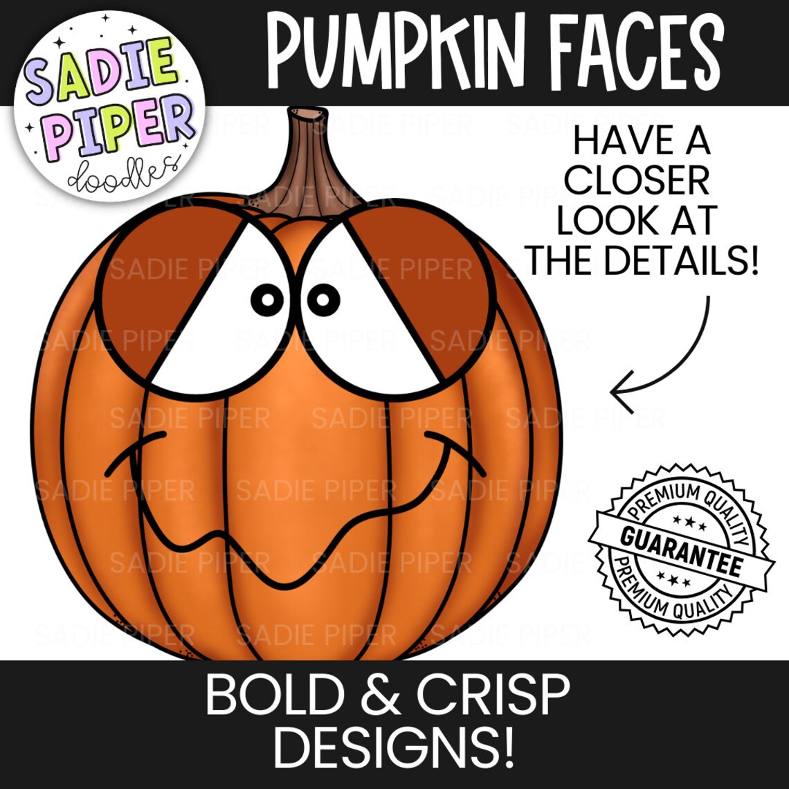 Pumpkin Faces Clipart, Pumpkin Clipart, Fall Clipart, Halloween Clipart ...