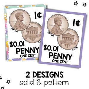 Money Posters for Classroom, American Currency Posters Display for ...