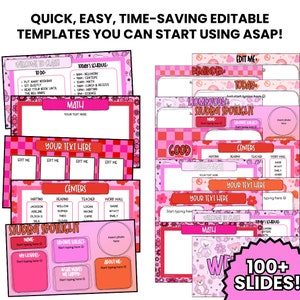 Valentines Slide Templates for Classroom, Disco Slides Templates ...