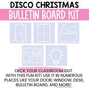 Groovy Christmas Bulletin Board Decor, Retro Christmas Bulletin Board ...