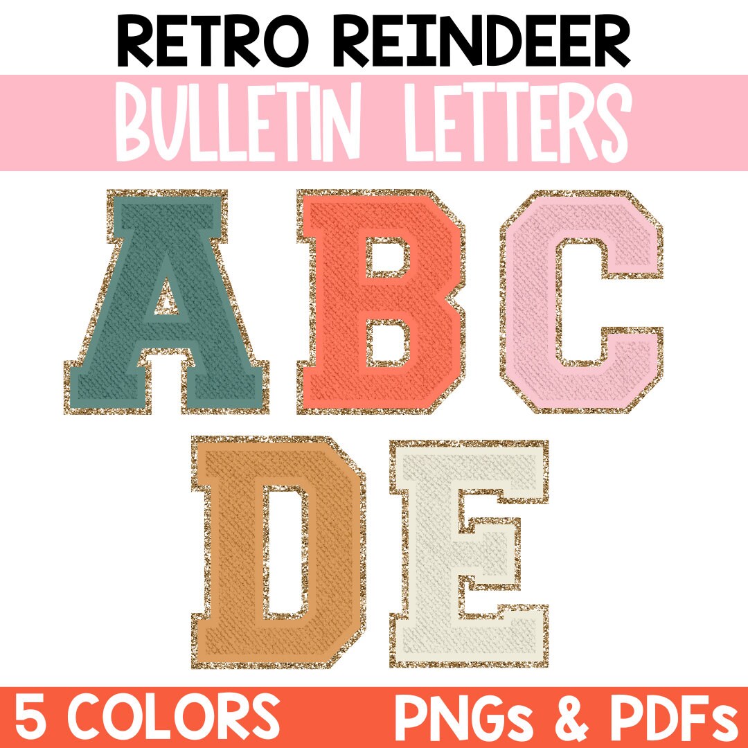 Christmas Varsity Bulletin Board Letters, Letter Clipart, Printable ...