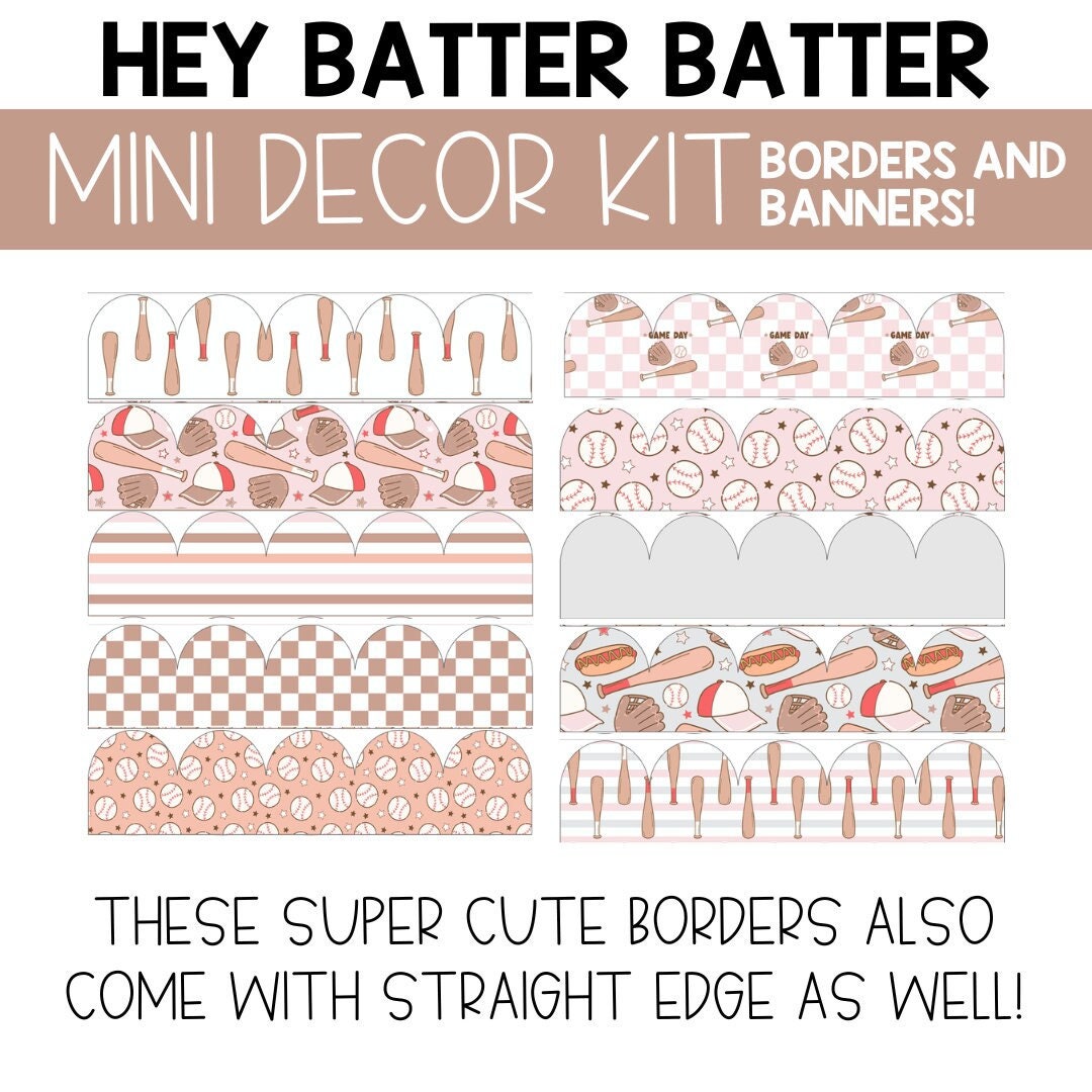 Baseball Mini Decor Kit, Baseball Classroom Decor, Sports Bulletin ...