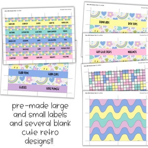 Editable Retro Groovy Teacher Toolbox Labels, Trendy Retro Classroom ...