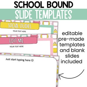 Back to School Slide Templates, End of Year Slides, Classroom Decor ...