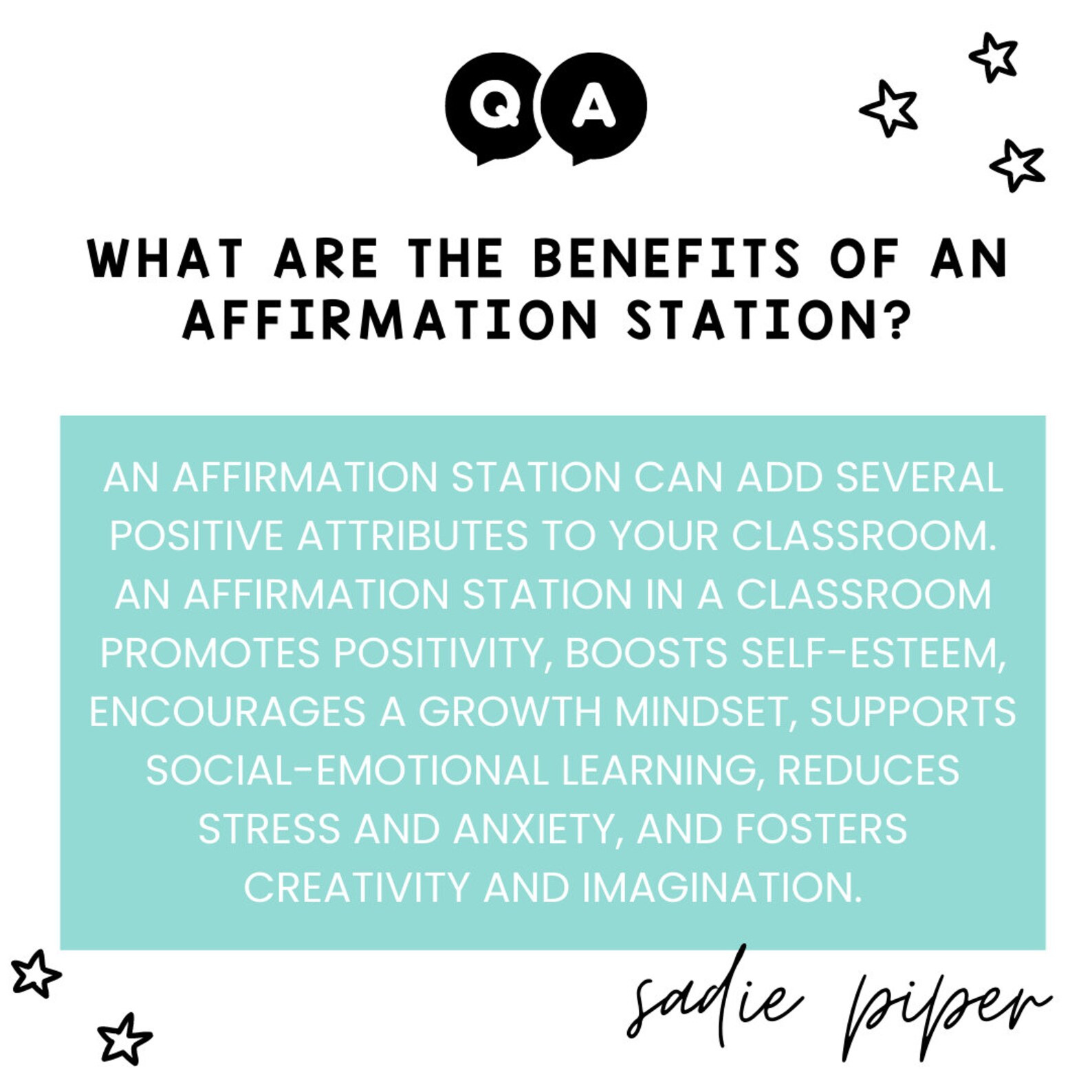 Affirmation Station for Classrooms, Positive Affirmations for Classroom ...