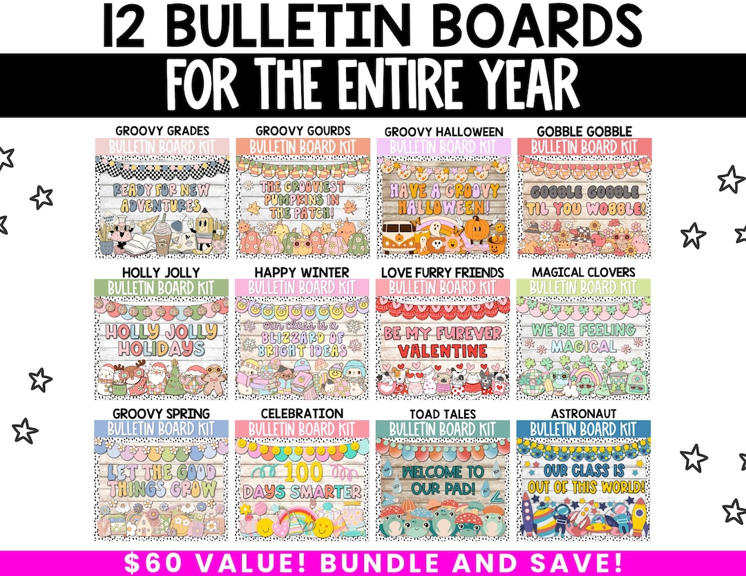 Back to School Bulletin Board Bundle, Fall Bulletin Boards for Entire ...