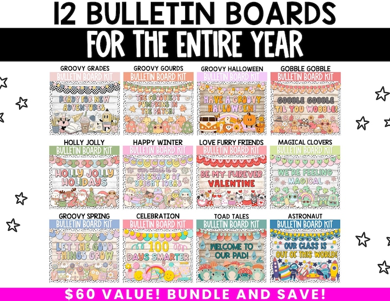 Back to School Bulletin Board Bundle, Fall Bulletin Boards for Entire ...