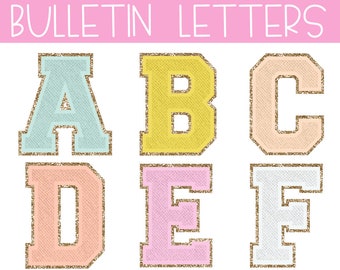 Retro Preppy Varsity Letters Bulletin Board - Etsy