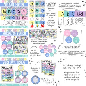 Retro Groovy Classroom Decor, Rainbow Classroom Decor, Pastel Colorful ...