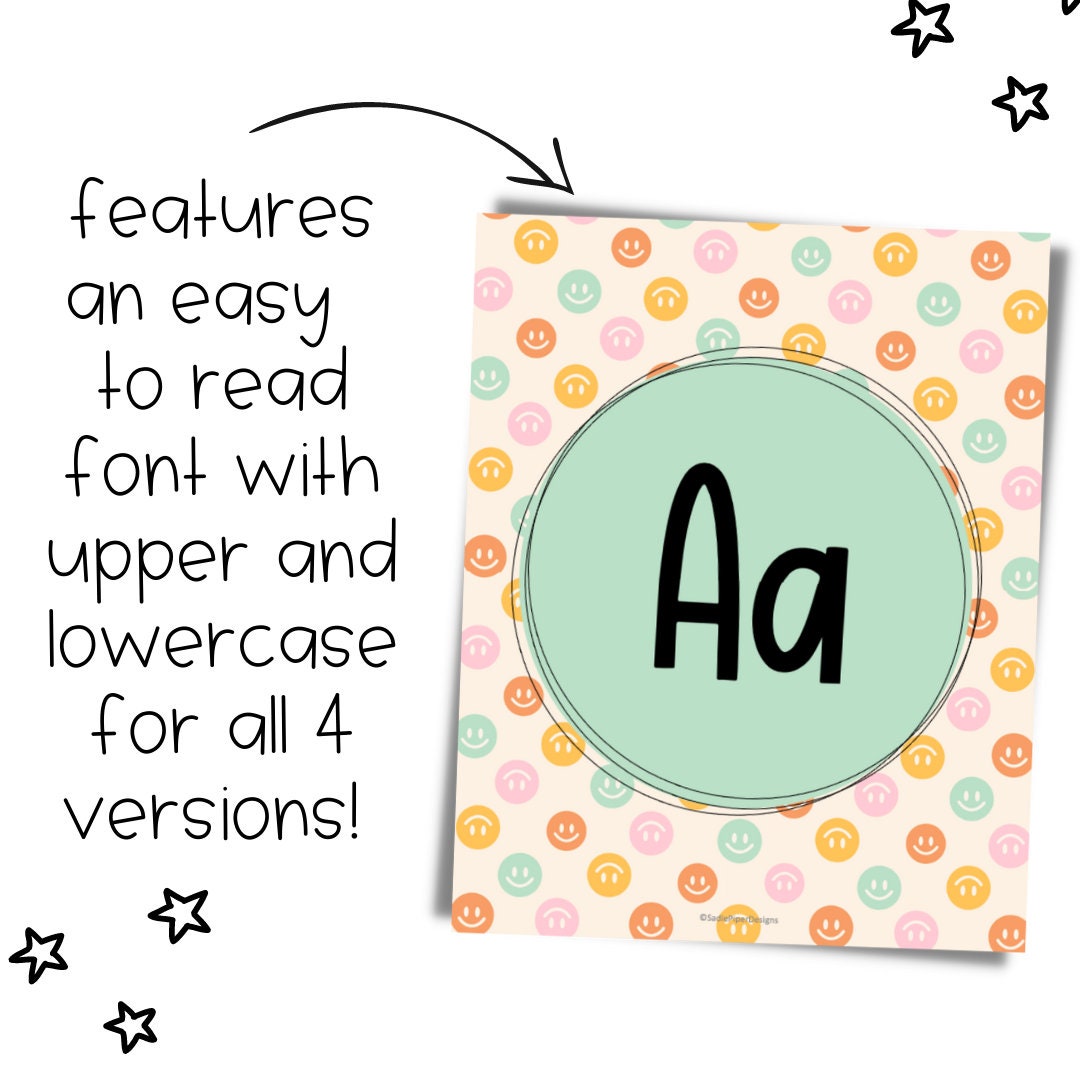 Retro Remix Alphabet Posters, Printable Classroom Decor, Instant ...