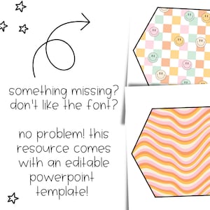 Editable Group and Table Signs, Retro Classroom Management Tools ...