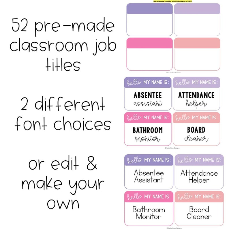 Editable Classroom Job Display Groovy Retro Classroom Decor - Etsy