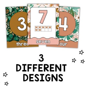 Tropical Number Posters, Number Posters With Ten Frames, Ten Frame ...