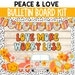 Retro Groovy Bulletin Board Decor, February Bulletin Board, Spring ...