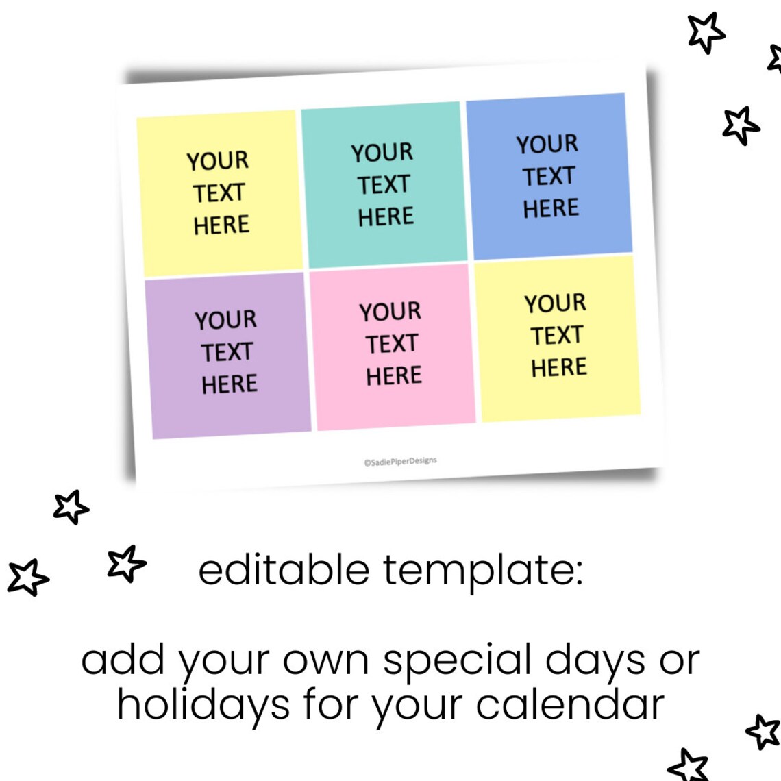 Retro Calendar Kit, Calendar Pocket Chart Calendar Inserts, Printable ...