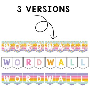 Retro Word Wall Display, Groovy Word Wall Display, Printable Word Wall ...