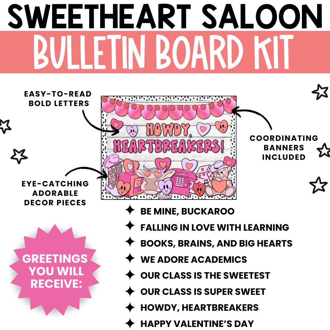 Western Cowgirl Bulletin Board Valentine's Day Classroom Decor Disco ...