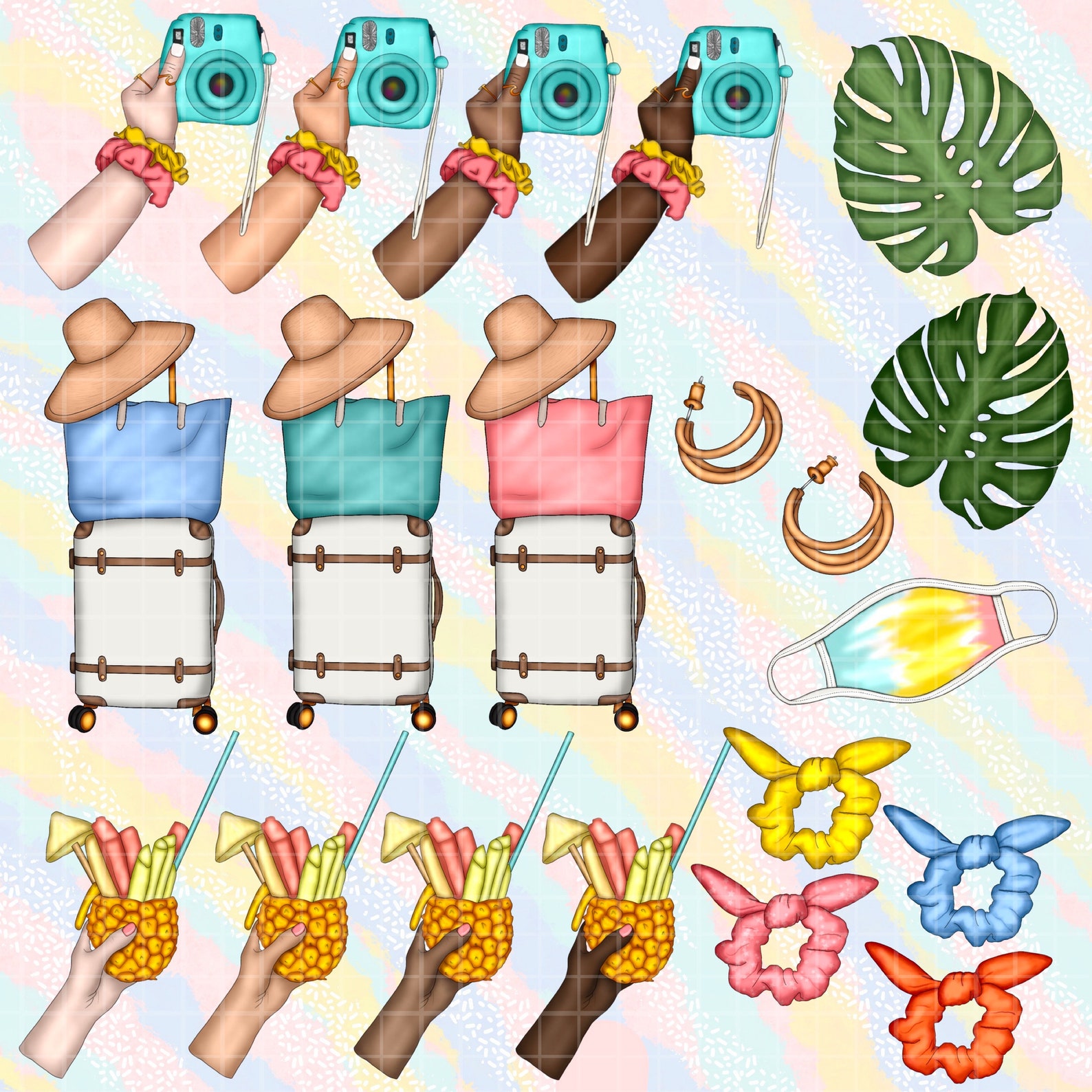 TULUM Mexico Tropical Vacation Clipart Exotic Beach - Etsy