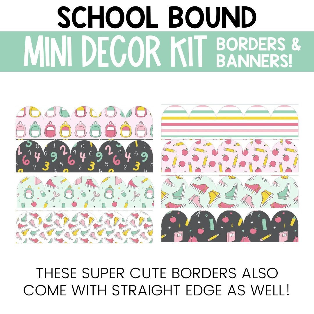 Back to School Mini Decor Kit, Teacher Classroom Decor, School Supplies ...