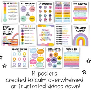 Calming Corner Classroom Retro Calm Down Printable Decor Wall Art ...