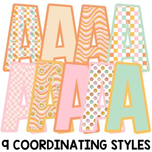 Retro Remix Groovy Bulletin Board Letters, Letter Clipart, Printable ...