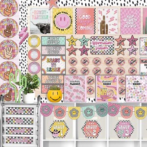 Retro Disco Cowgirl Classroom Decor MEGA Bundle, Pink Western Classroom ...