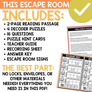Native American Escape Room for Kids, Printable Party Game, Birthday ...