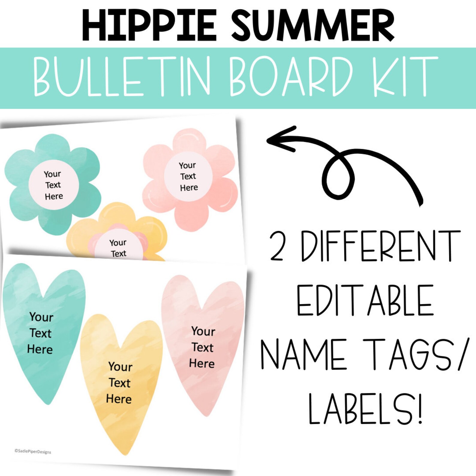Groovy Retro Summer Bulletin Board Kit, End of Year Bulletin Board Kit ...