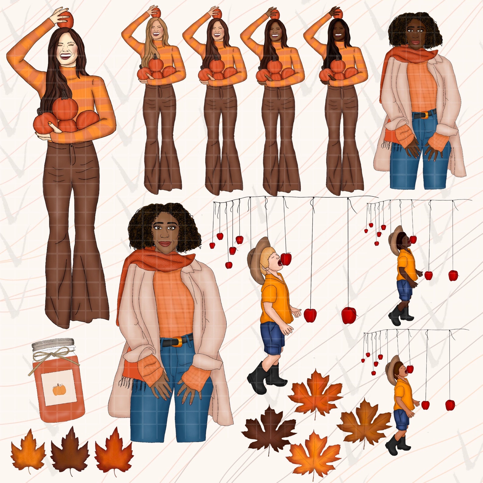 FALL FESTIVAL Clipart Autumn Clipart Clipart for Planner - Etsy
