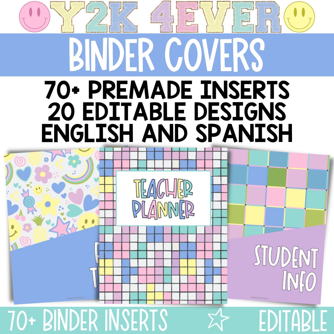 Binder Inserts for Teachers, Editable Binder Inserts, Teacher Planner ...