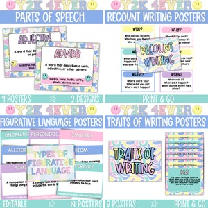 English Posters, Language Arts Posters for Classroom, Writing Posters ...