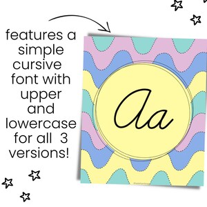 Cursive Alphabet Posters for the Classroom, Elementary School Alphabet ...