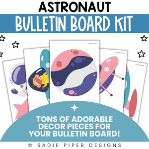 Astronaut Bulletin Board Outer Space Classroom Decor Planets Earth ...