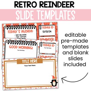 Boho Christmas Slide Templates for Classroom, Holiday Slides Templates ...
