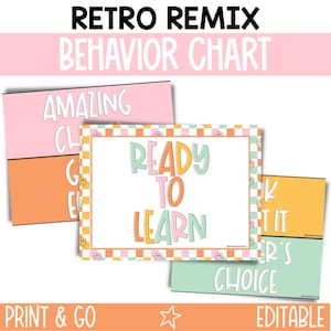 Behavior Clip Chart for Classroom, Reward Chart, Responsibility Chart ...