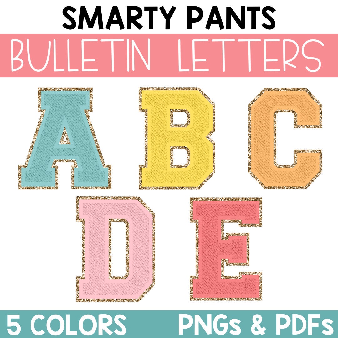 Back to School Varsity Bulletin Board Letters, Letter Clipart ...