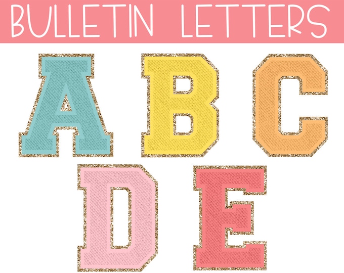 Groovy Retro Fall Bulletin Board Letters, Letter Clipart, Printable ...