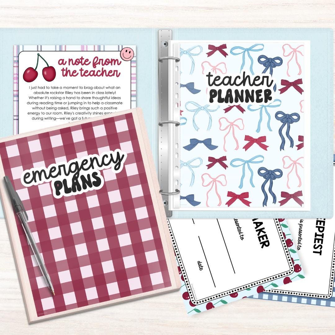 Retro Cherry Coquette Classroom Decor, Rococo Cherry Cola Americana ...