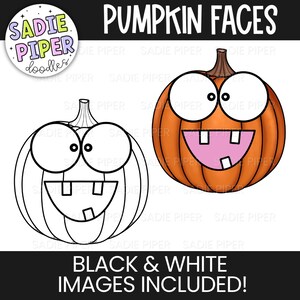 Pumpkin Faces Clipart, Pumpkin Clipart, Fall Clipart, Halloween Clipart ...